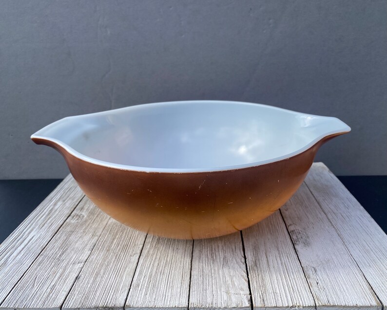 Vintage Pyrex Orange/brown Ombré Mixing Bowl 442 1 1/2 - Etsy