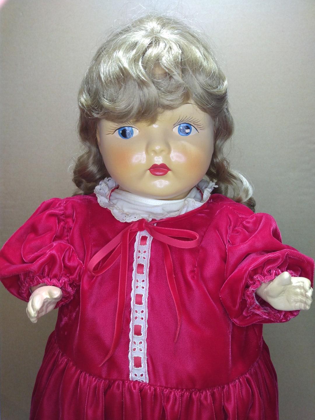 1920's/30s Doll 24" Composite Vintage W/ Custom Clothing - Etsy