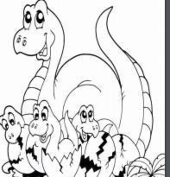 Dinosaur Landscape Coloring Page