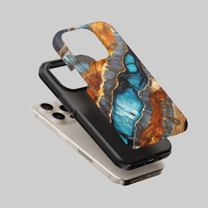 Faux Epoxy Phone Case Resin Wood TOUGH Cover Fit for iPhone 17 Pro Max ...