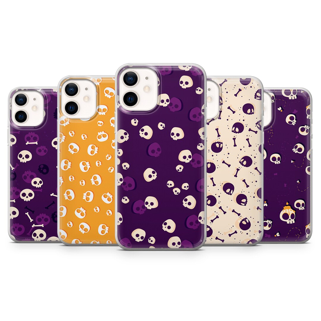 Skull Phone Case Cute Spooky Halloween Cover Fit for Iphone 14 - Etsy