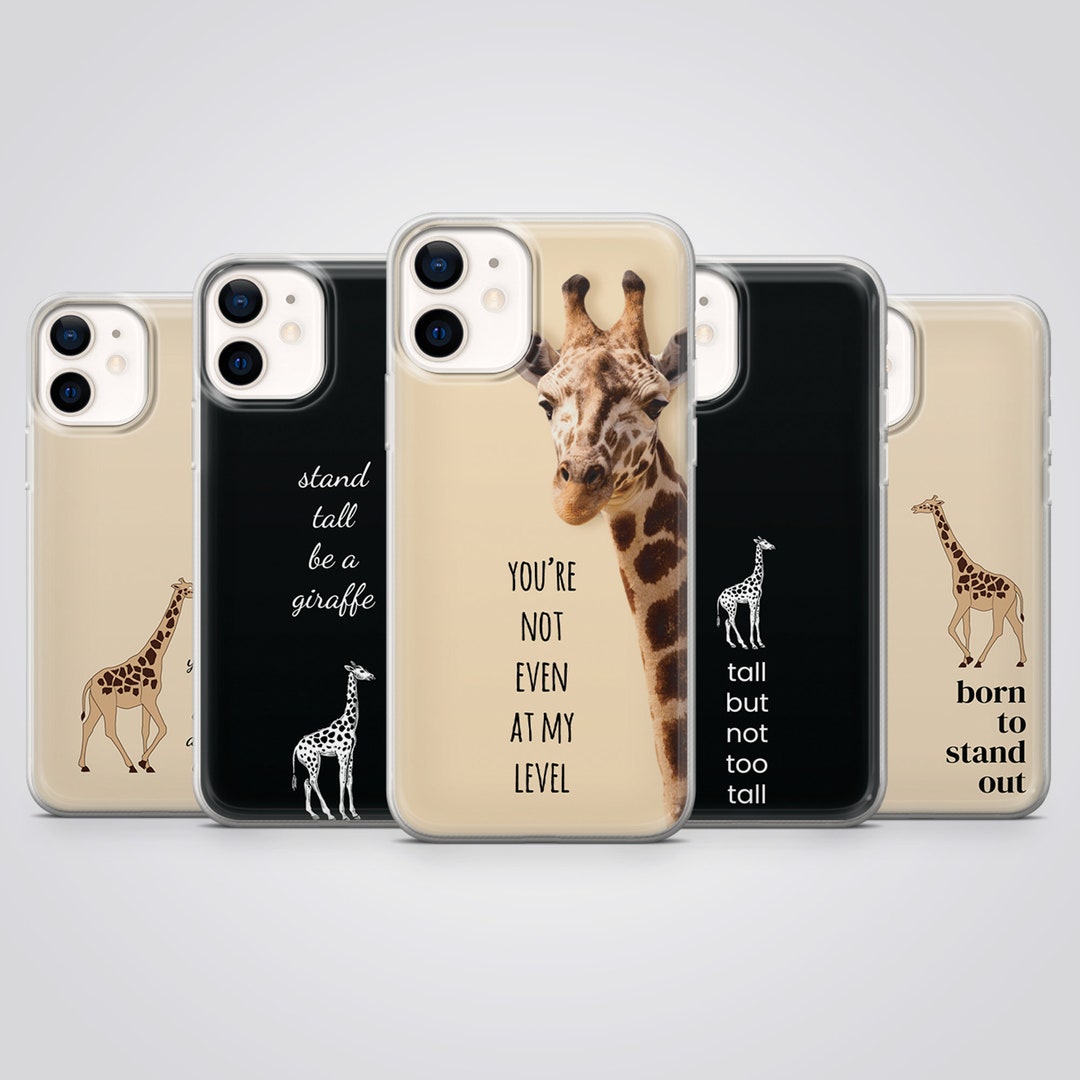 Giraffe Phone Case Quote Minimalist Cover Fit for iPhone 15 Pro Max, 14 ...