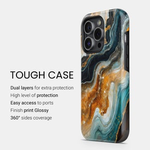 Faux Epoxy Phone Case Resin Wood TOUGH Cover Fit for iPhone 17 Pro Max ...