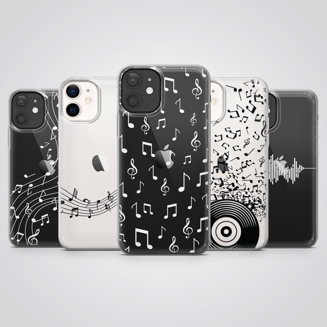 Clear Phone Case Music Notes Vinyl Cover Fit for iPhone 17 Pro Max, 16e ...