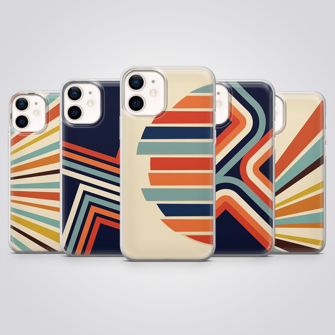 Retro Stripes Phone Case 70s Vintage Cover Fit for iPhone 17 Pro Max ...