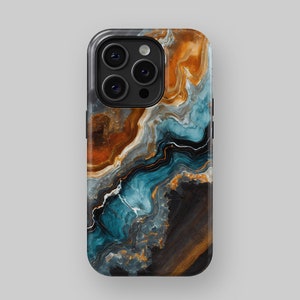 Faux Epoxy Phone Case Resin Wood TOUGH Cover Fit for iPhone 17 Pro Max ...