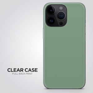 Green Sage Phone Case Pastel Matte Cover Fit for iPhone 17 Pro Max, 16 ...