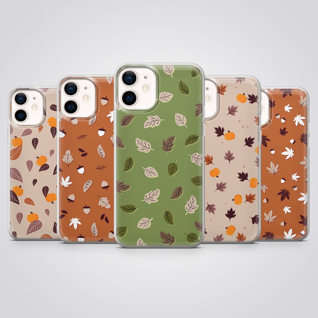 Autumn Phone Case Leaves Fall Beige Cover Fit for iPhone 15 Pro Max, 14 ...
