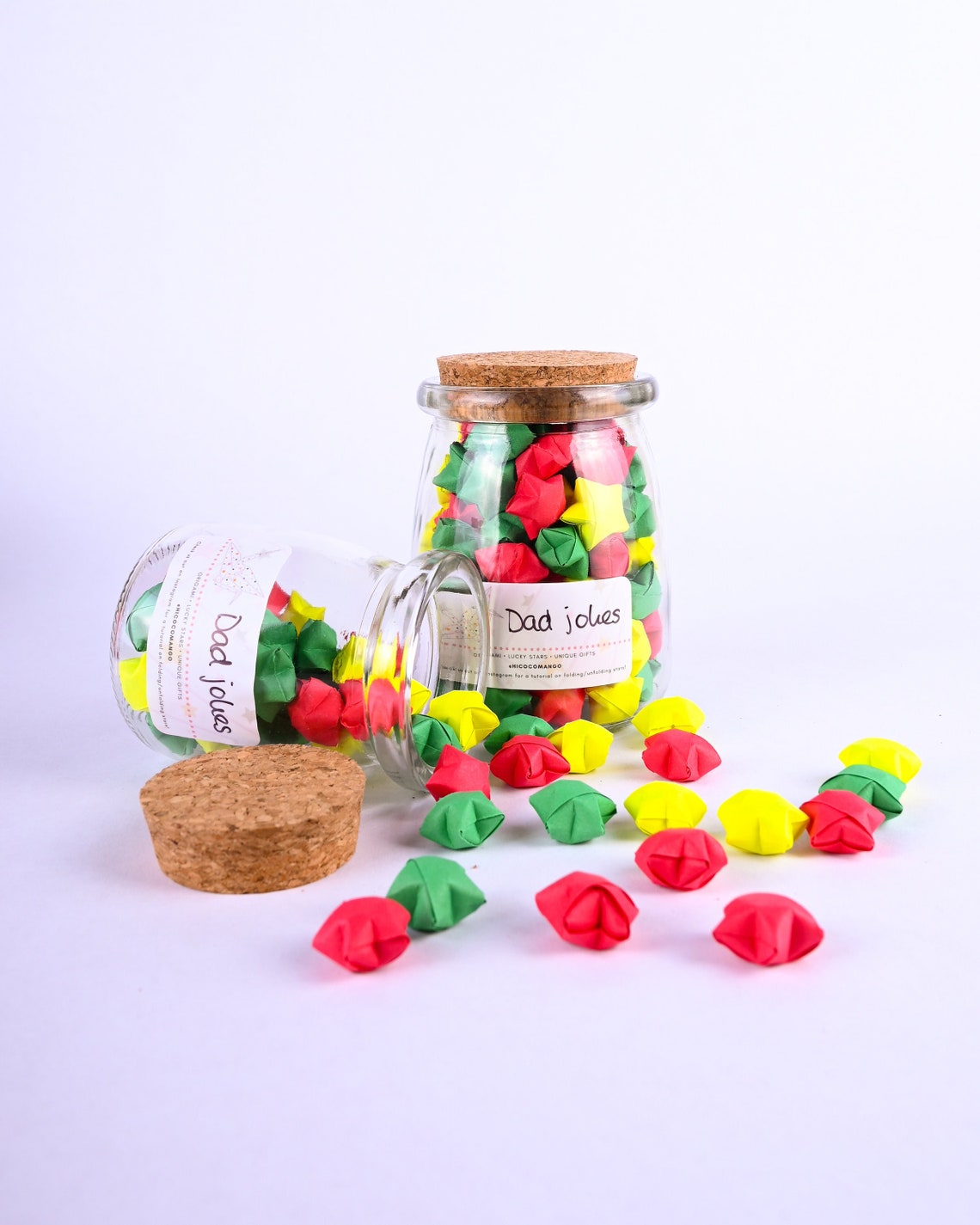Origami Lucky Stars With Dad Jokes in a Jar Funny Jokes - Etsy