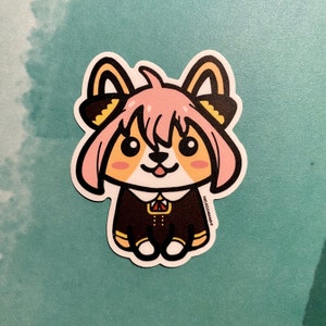 Spy X Corgi Family Sticker | Waterproof Vinyl | Kawaii Fan Art - Etsy