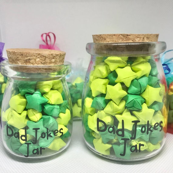 Origami Lucky Stars With Dad Jokes in a Jar Funny Jokes | Etsy