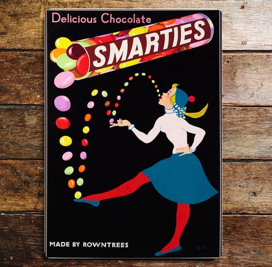 Smarties Metal Sign - Etsy