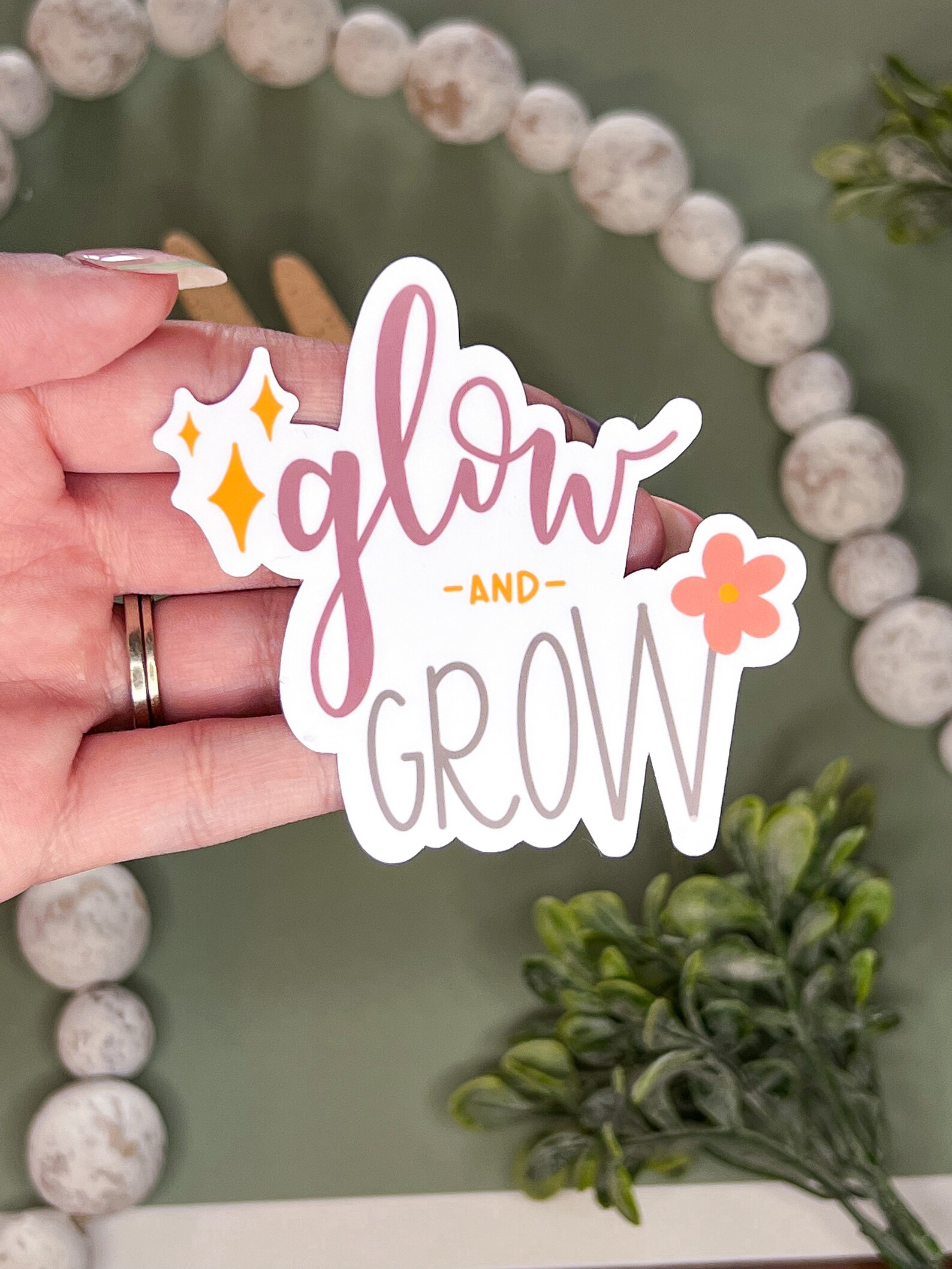 Glow and Grow Sticker - Etsy