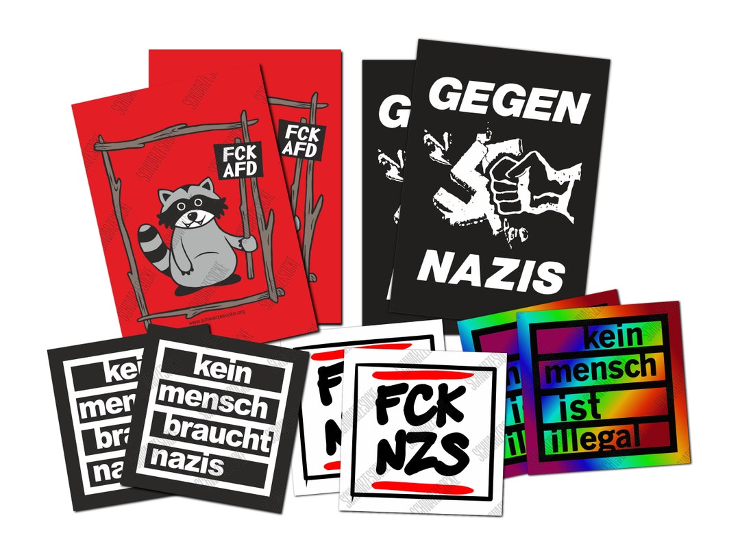 Gegen Nazis-Sticker-Mix 2 (10 Sticker je Mix) - Etsy.de