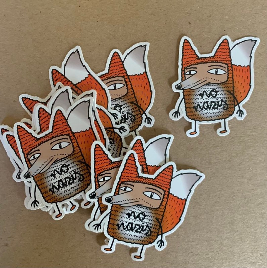 Sticker: No Nazis Fox - Etsy