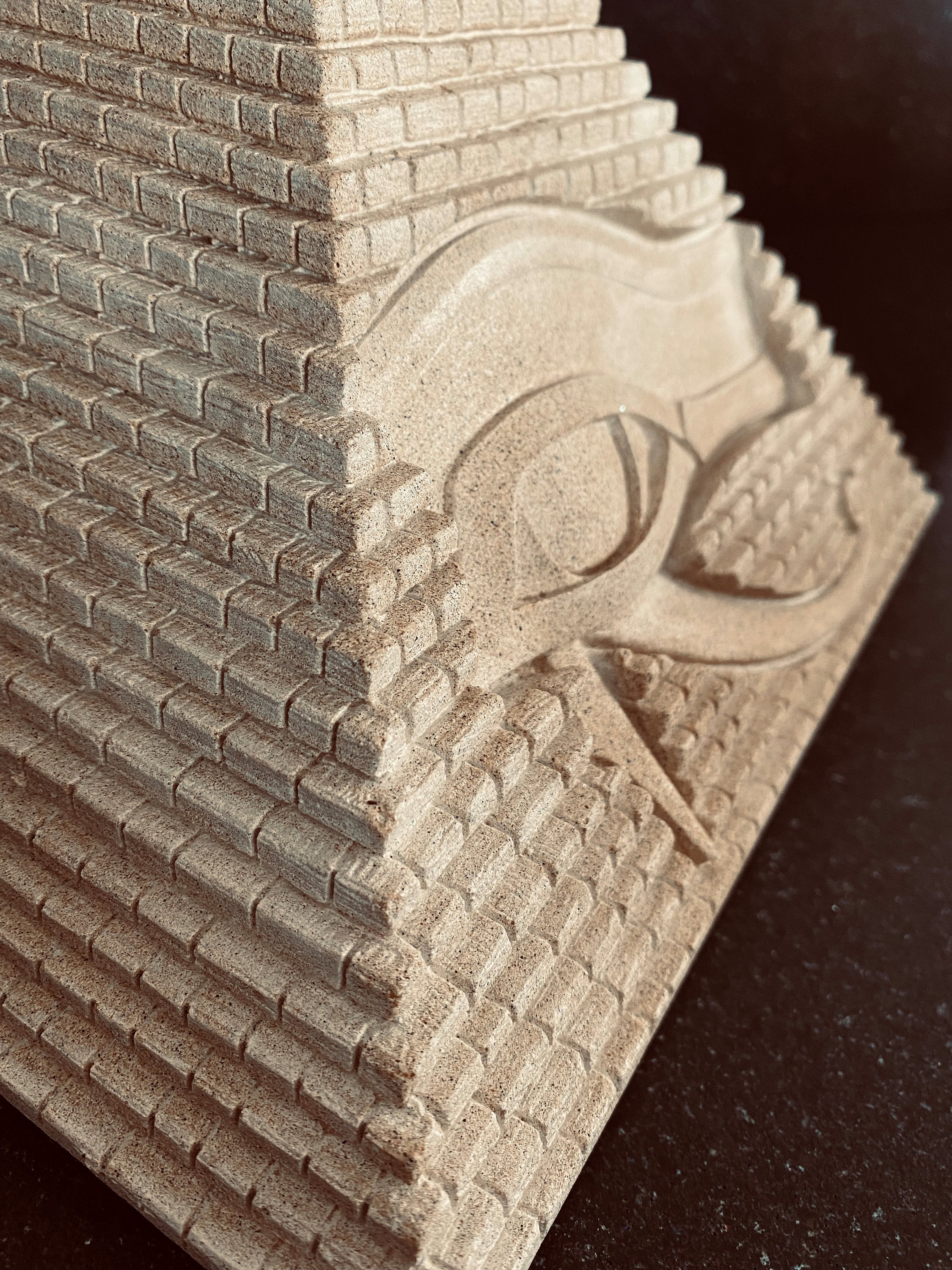 Ancient Egyptian Eye of Horus Pyramid Sandstone Sculpture - Fine ...