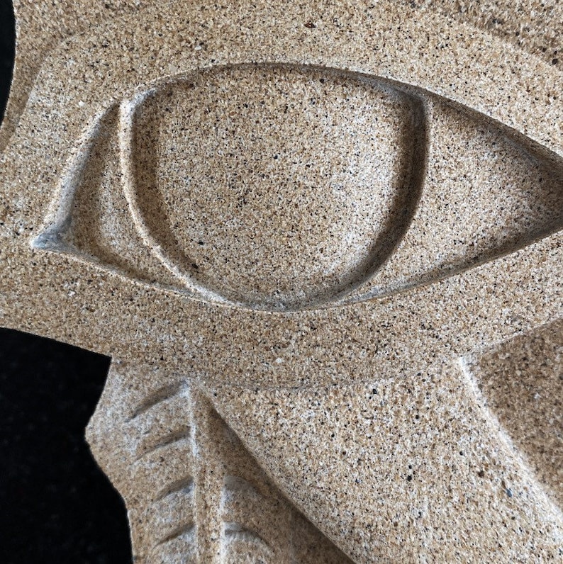 Eye of Horus Ancient Egyptian Sandstone Wall Sculpture - Fine Carving ...