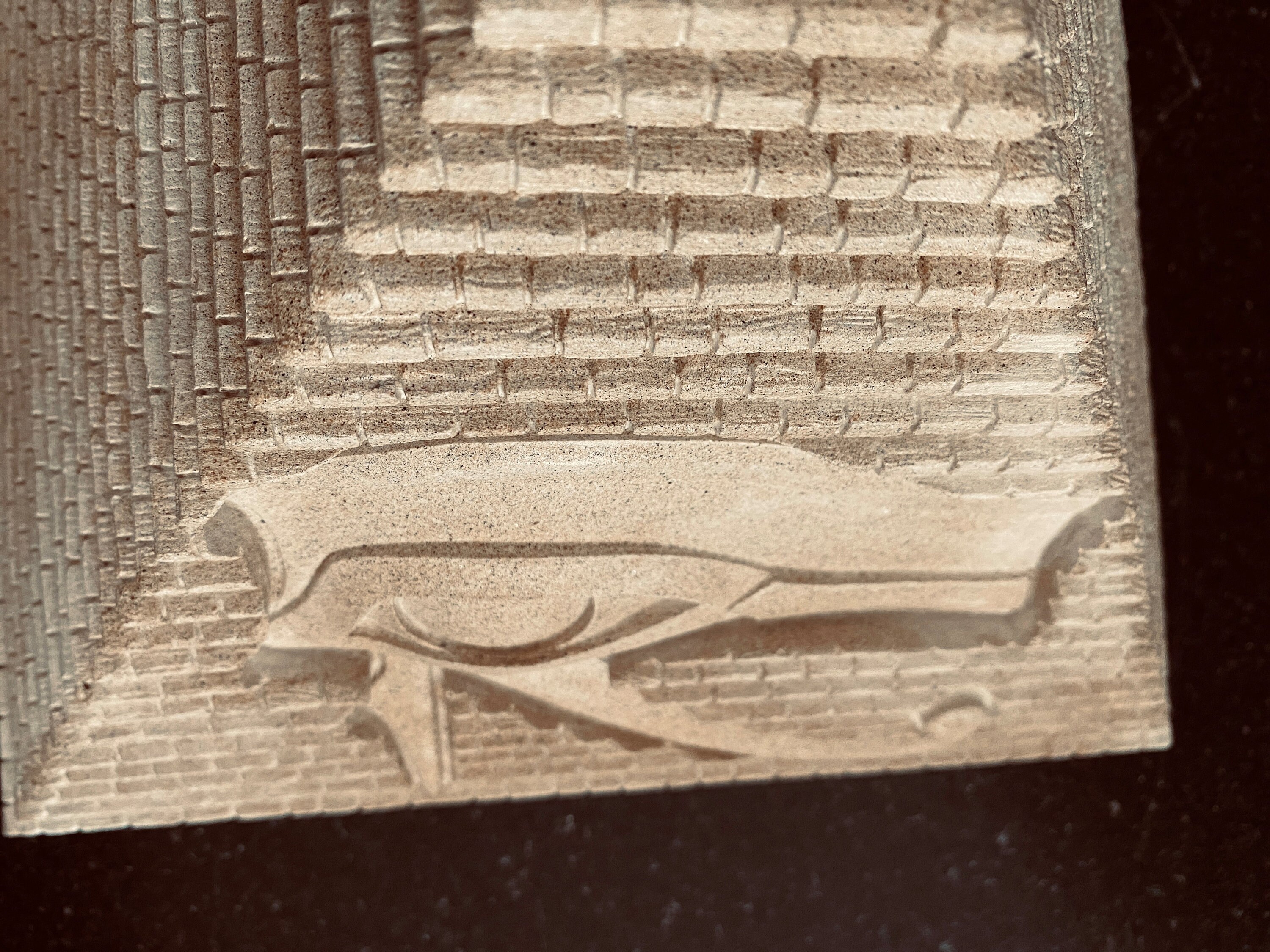 Ancient Egyptian Eye of Horus Pyramid Sandstone Sculpture - Fine ...