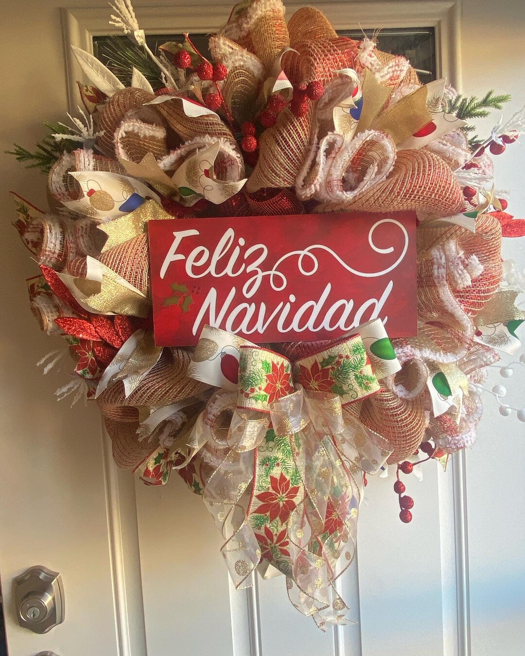 Christmas Wreath,feliz Navidad, Christmas Decor,christmas Wreaths,feliz ...
