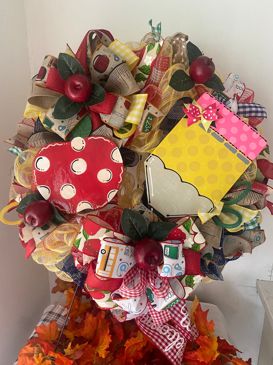 Back to School Wreath,school Wreath,teacher Wreath,fall Decor ...