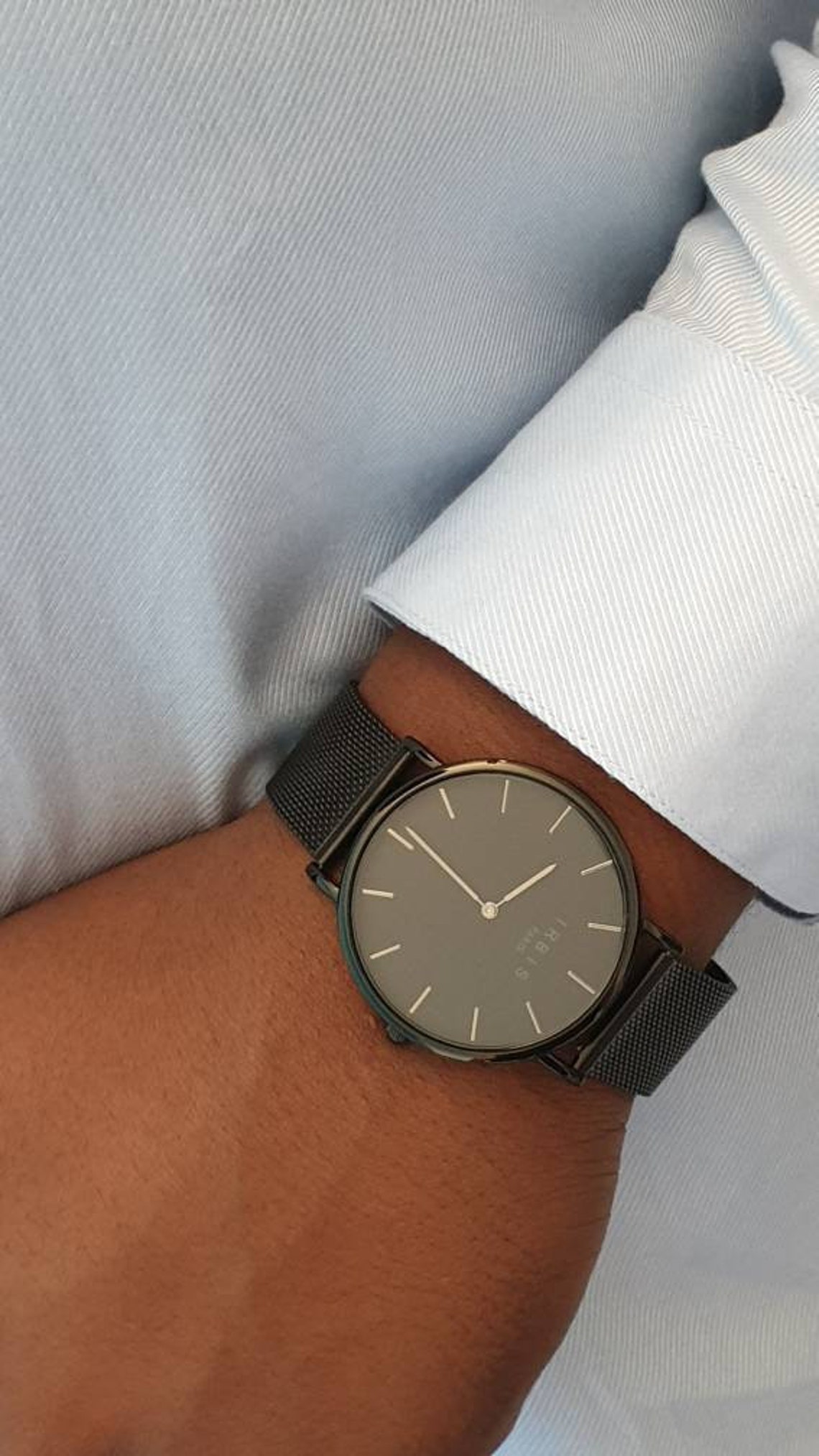 Black Milanese Mesh Watch for Men With Interchangeable Design - Etsy