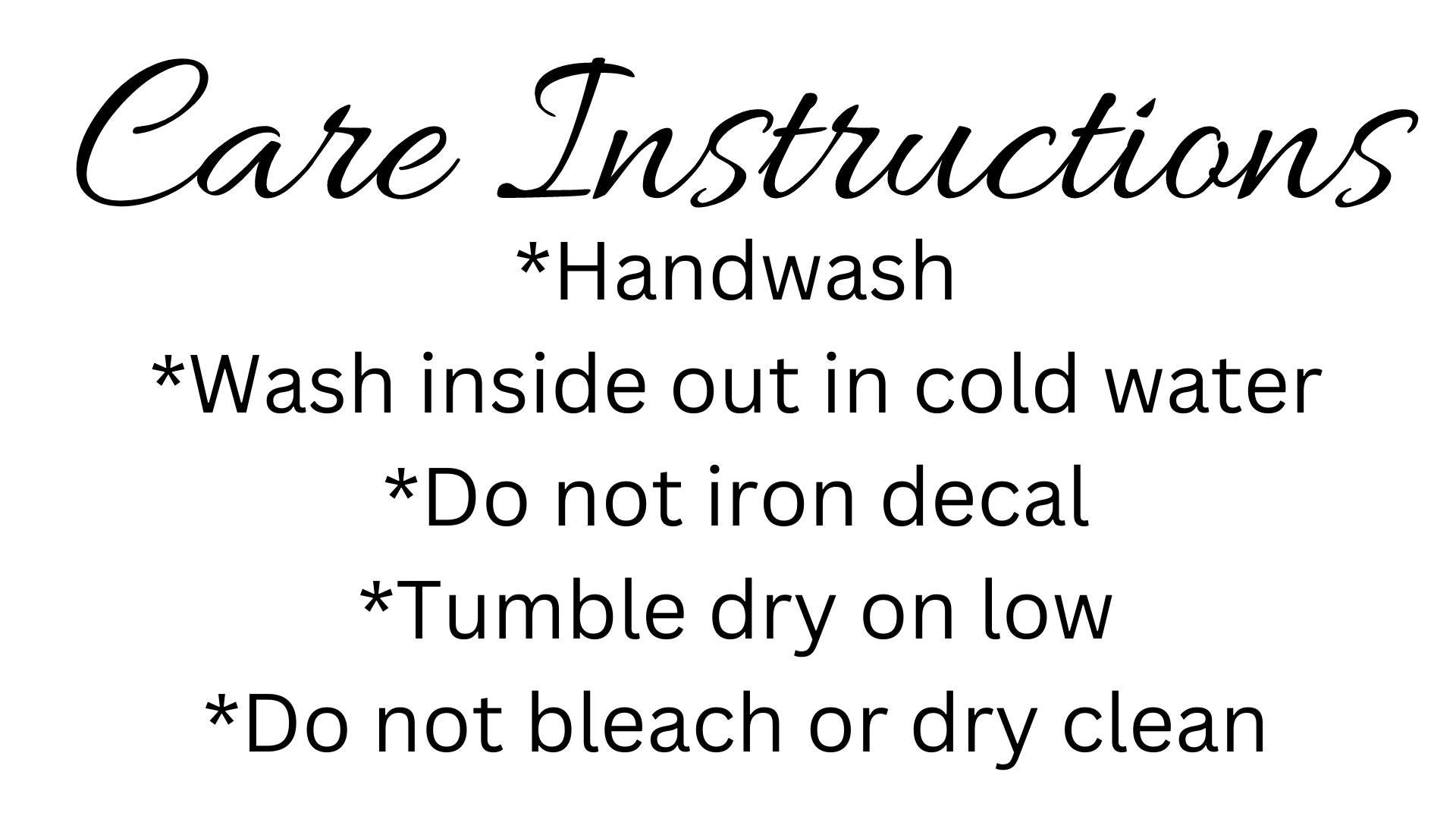 Shirt Care Instructions Label Template - Etsy