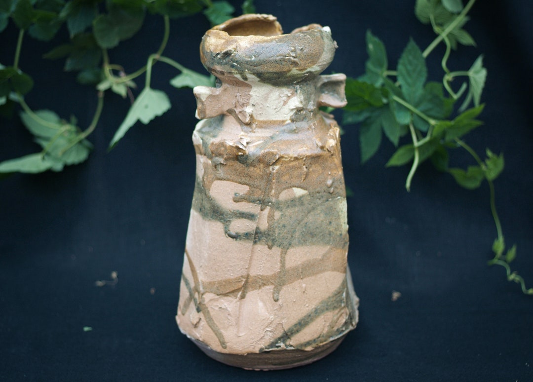 Ash Glaze Pottery Veses Wabi-sabi Ceramics Vase Handmade Ikebana Vase ...