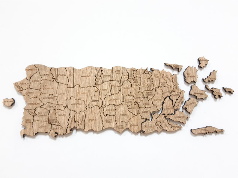 Puerto Rico Laser Cut Magnetic Puzzle 51 State USA 79pcs - Etsy