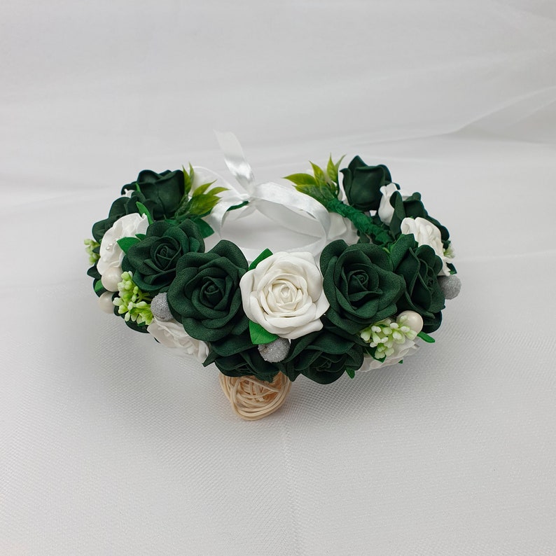 Emerald Green Flower Crown Green Flower Girl Crown Wedding - Etsy