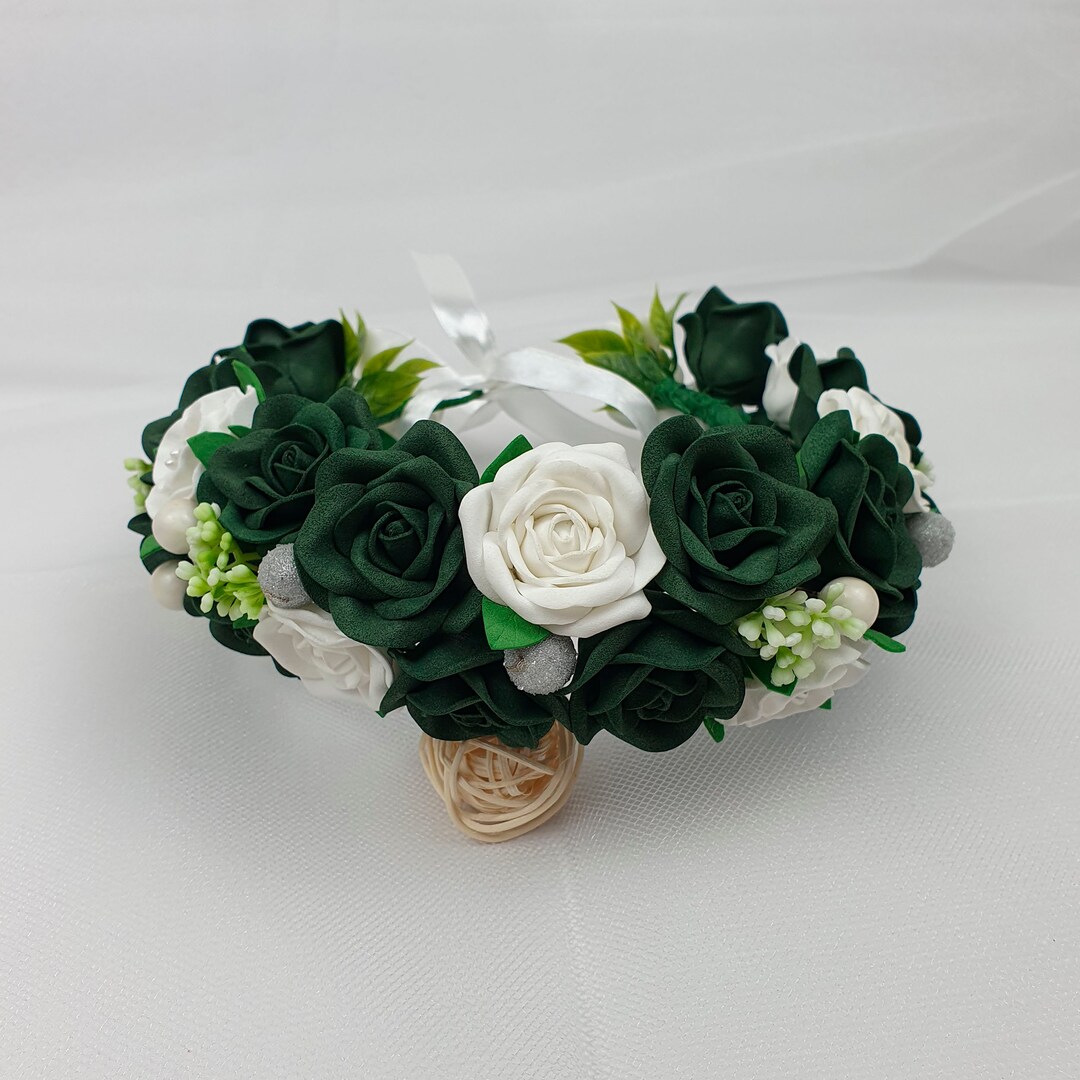 Emerald Green Flower Crown Green Flower Girl Crown Wedding Flower Crown ...
