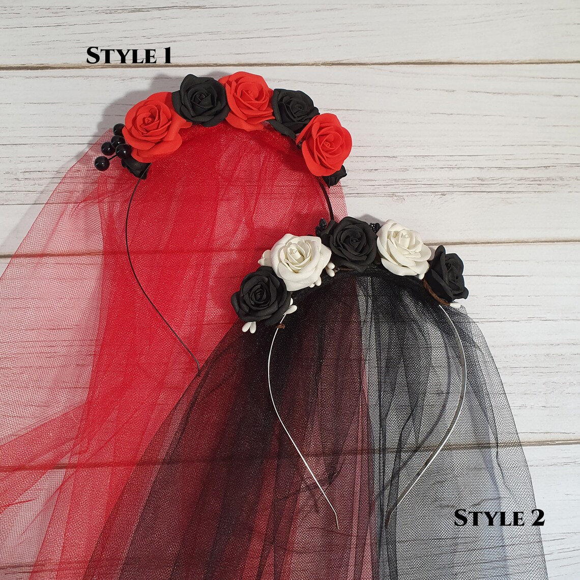 Bride to Be Headband Gothic Bridal Veil Hen Party Veil - Etsy