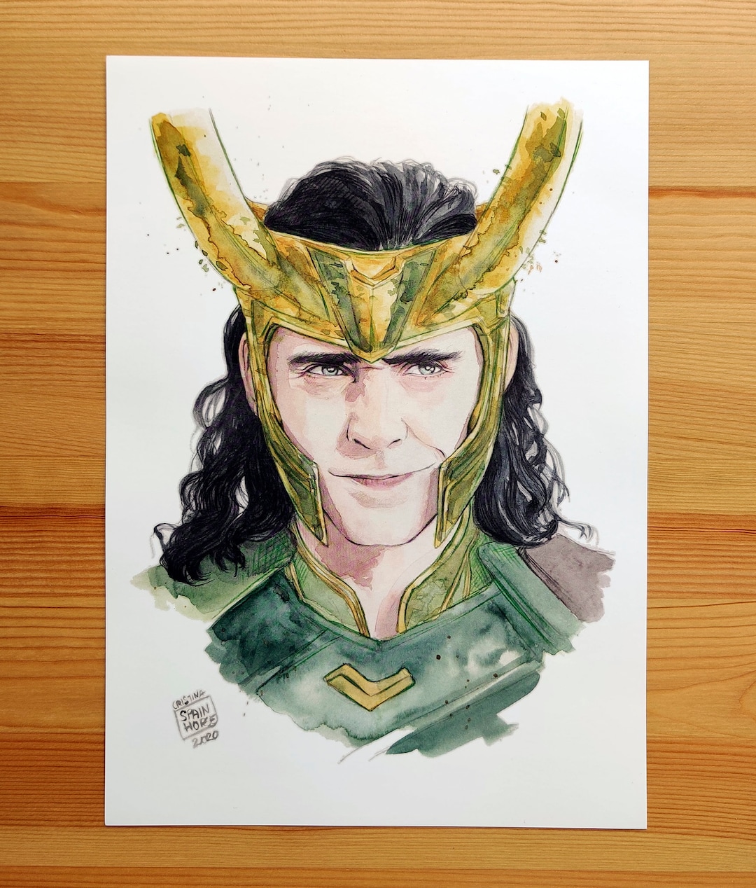 Loki Watercolor Print - Etsy