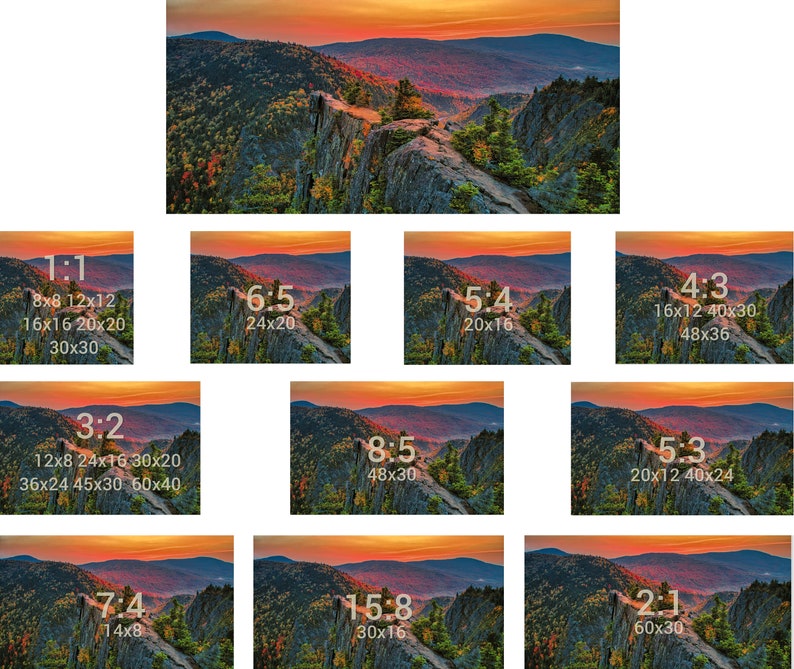 White Mountains NH Cliff Sunrise New Hampshire Great North | Etsy