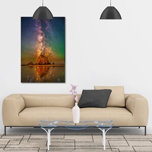Cannon Beach Haystack Rock Night Sky Wall Art - Oregon Photo Print ...