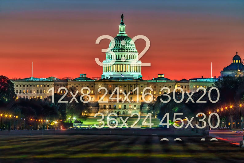 U.S. Capitol Building Photo Print – Washington DC Wall Art - DC ...