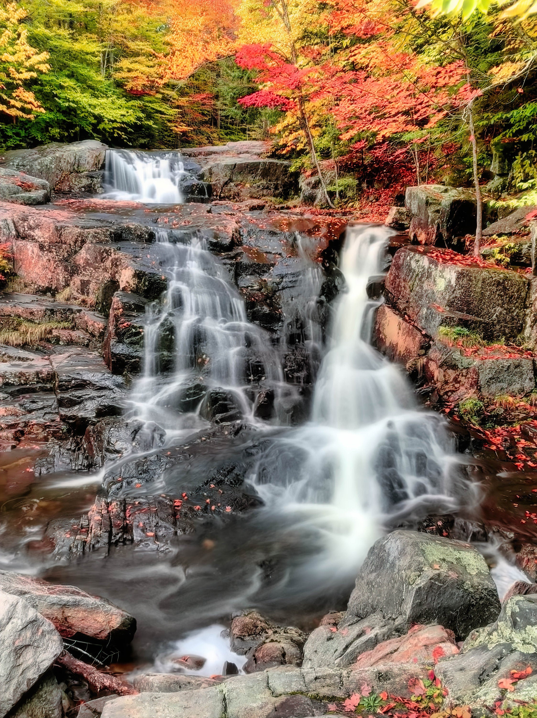 Fall Landscapes With Waterfalls