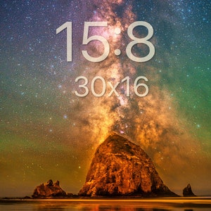 Cannon Beach Haystack Rock Night Sky Wall Art - Oregon Photo Print ...