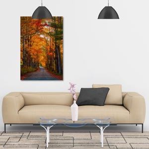 Fall Wall Art, Fall Dirt Road, Tree Avenue Photo Print, Autumn Home ...