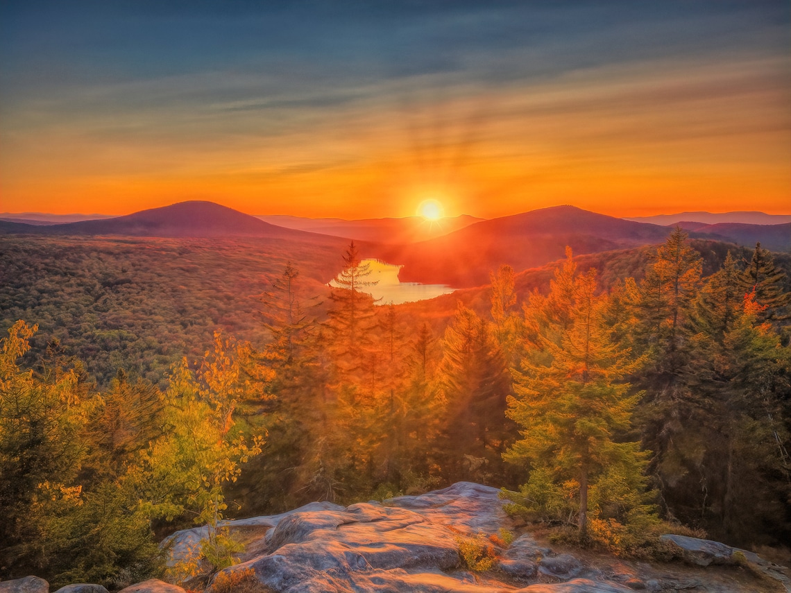 Vermont Sunset from Owls Head Groton State Park VT | Etsy