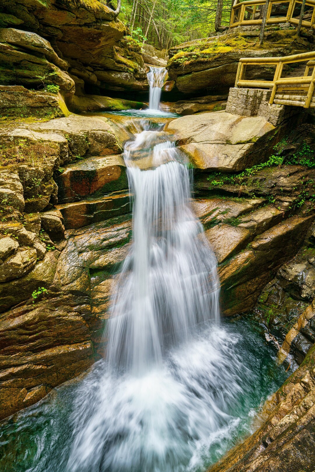 White Mountains Waterfalls - Sabbaday Falls in the Spring - New ...