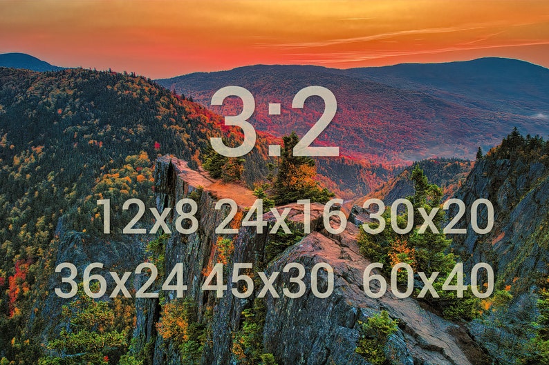 White Mountains NH Cliff Sunrise New Hampshire Great North | Etsy