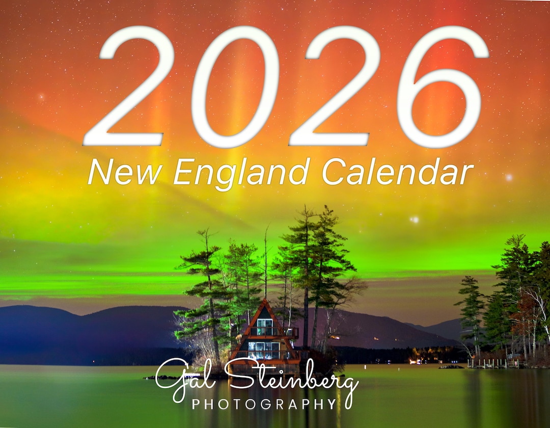 2026 New England Wall Calendar | Vermont Maine New Hampshire ...