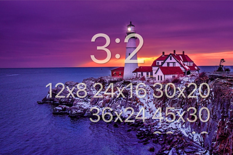 Portland Head Light Photo Print With Snow During Sunrise - Maine Coast ...