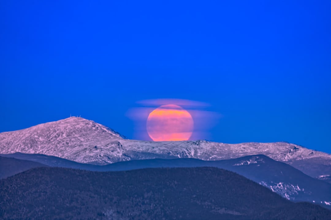 Mt Washington Full Moon Rise Photo Print - New Hampshire Landscape ...