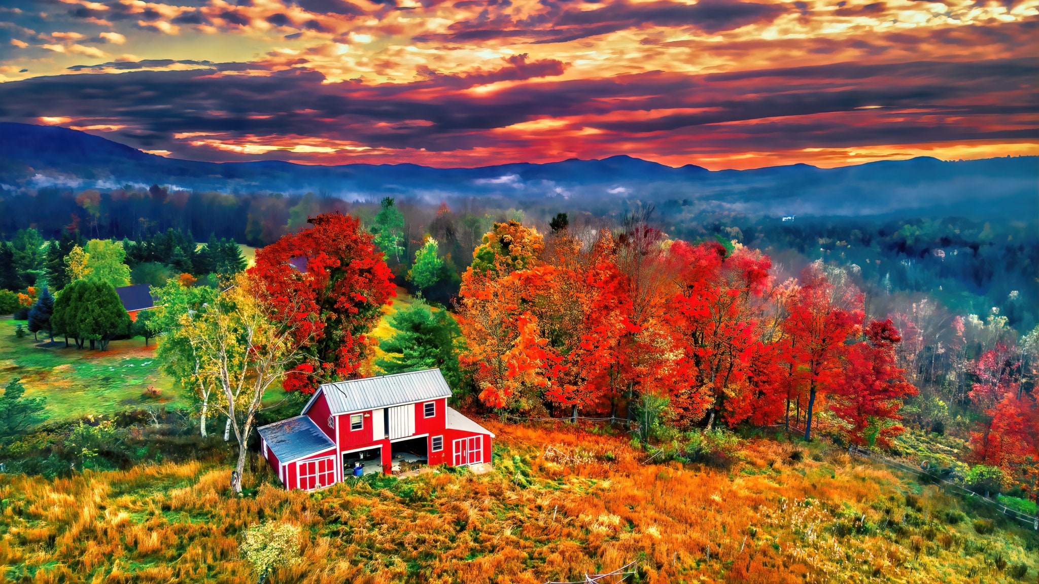 Vermont's stunning Vermont fall desktop backgrounds In vivid colors
