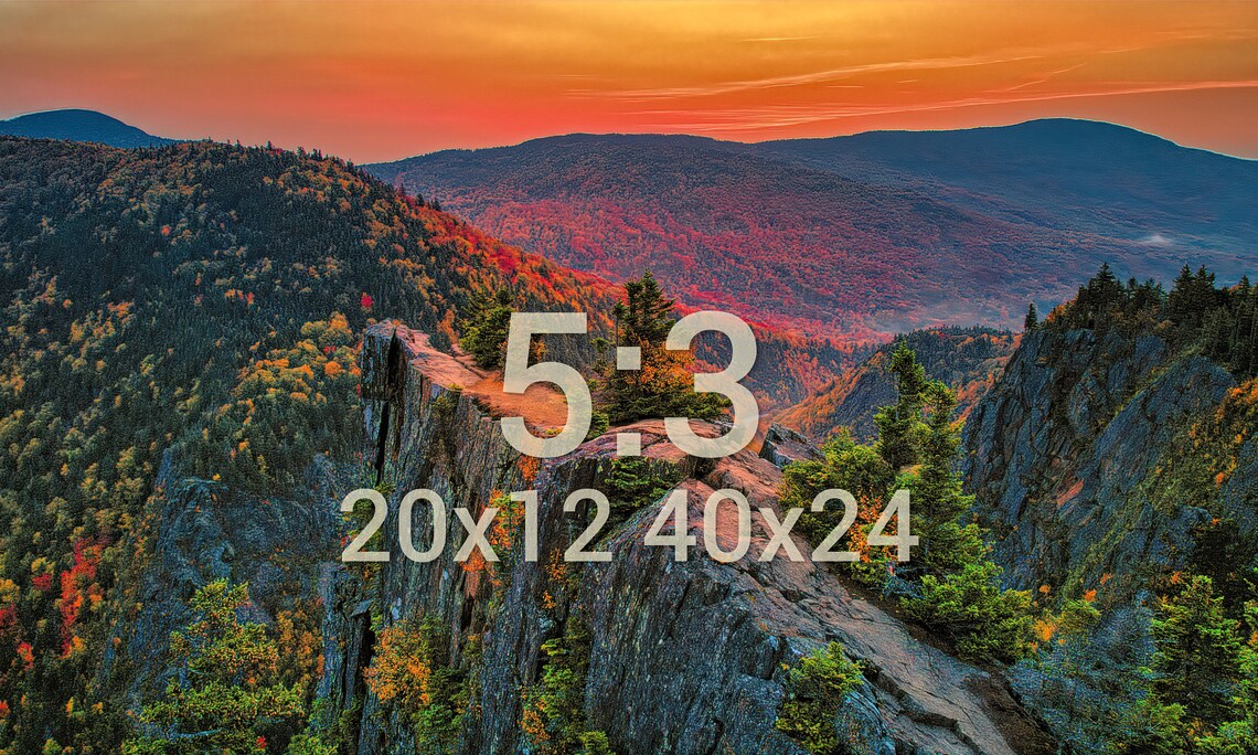 White Mountains NH Cliff Sunrise New Hampshire Great North | Etsy