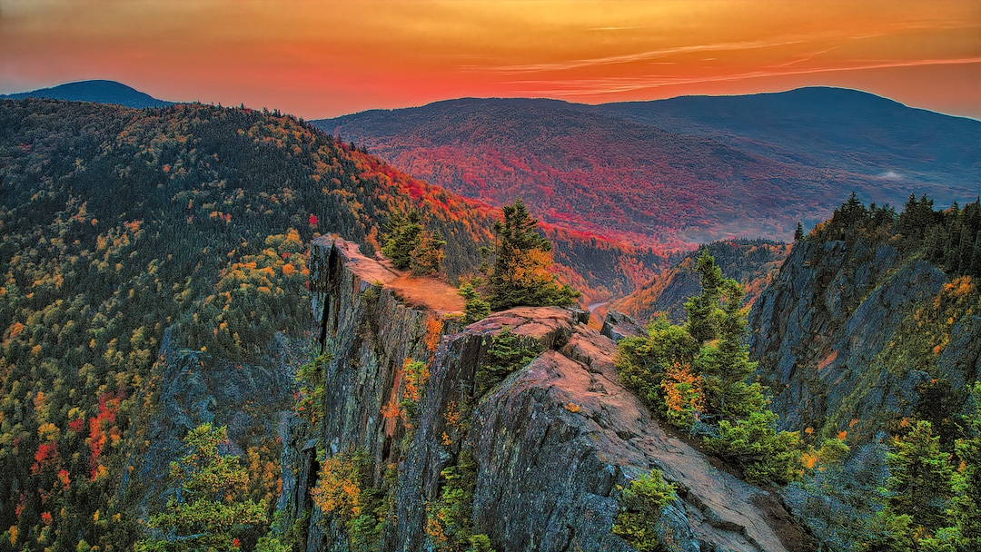 White Mountains NH Cliff Sunrise | New Hampshire Great North Woods ...