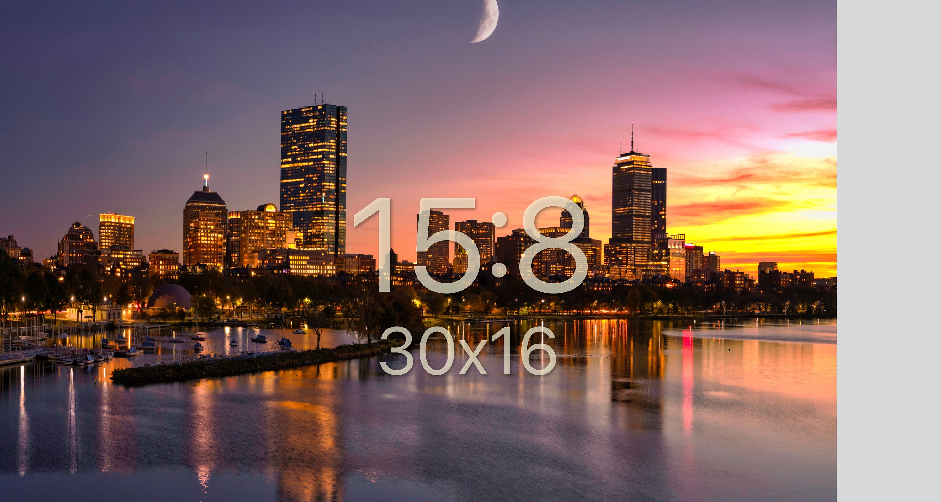 Boston Skyline Photo Print Wall Art - Charles River Landscape ...