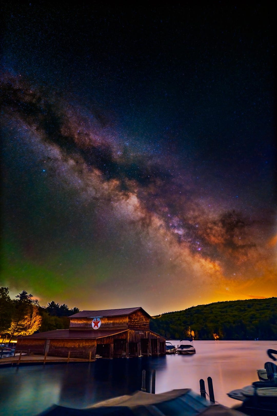 Milky Way Over Squam Lake Boathouse – Night Sky Photography Print ...