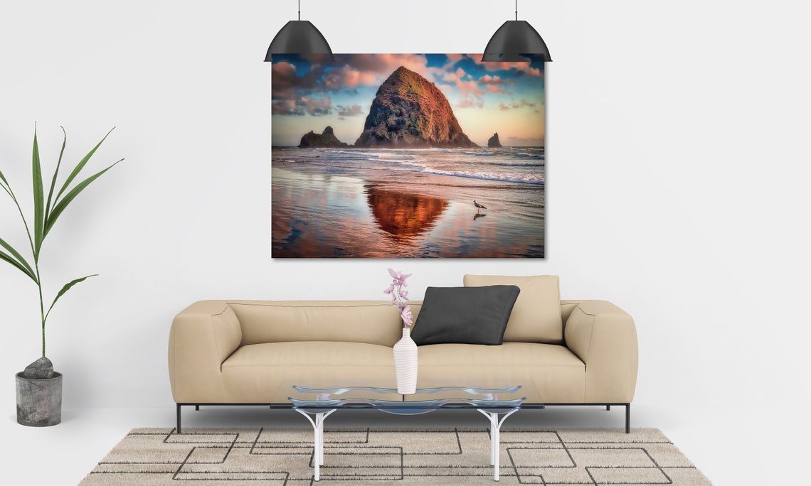 Cannon Beach Oregon Coast Print Wall Art Haystack Rock Photo - Etsy